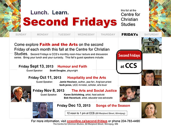 Second Fridays this Fall – Centre for Christian Studies